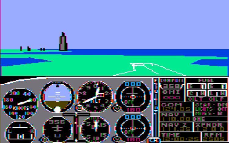 Microsoft Flight Simulator 1982 Playable version in Browser - PLAY4UK